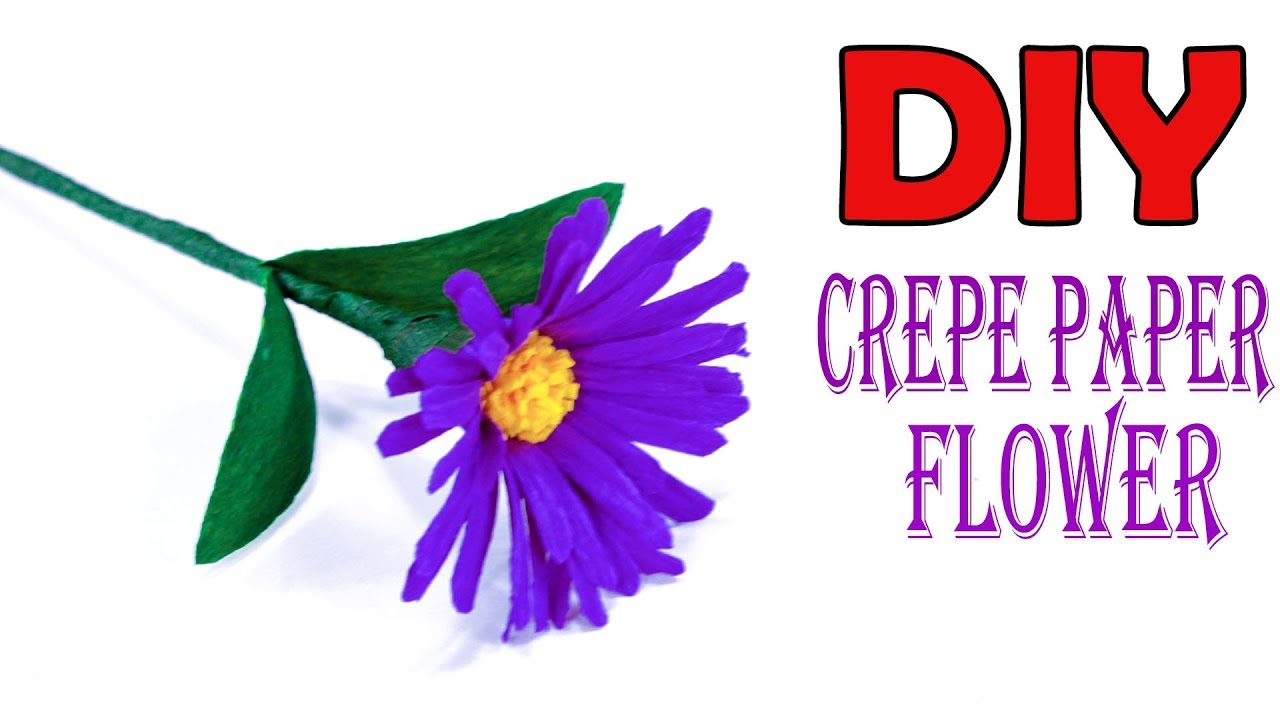 Beautiful Aster Crepe Paper flowers - Flower Making of Crepe Paper ...