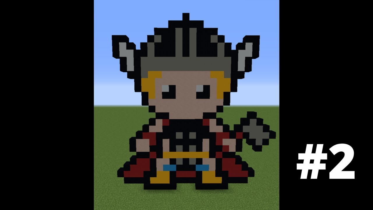 [Minecraft Pixel Art] - Thor #2 - YouTube