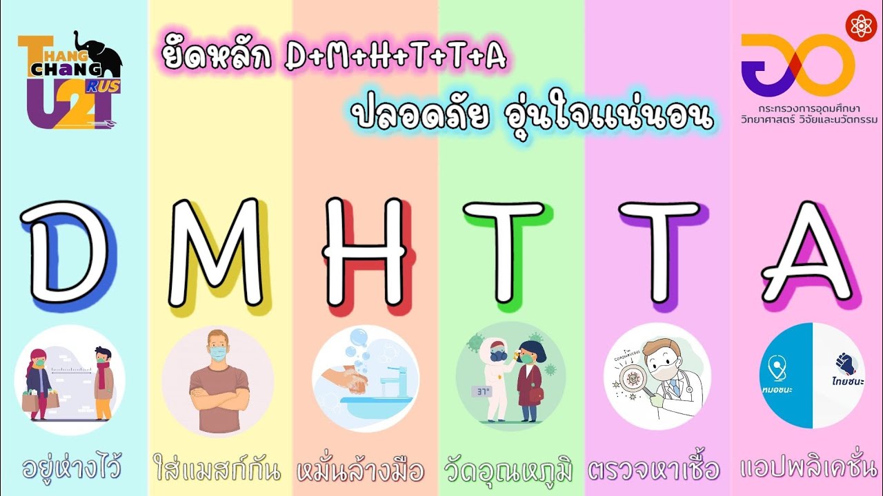 ยึดหลักปฏิบัติตามมาตรการป้องกัน D-M-H-T-T-A - YouTube