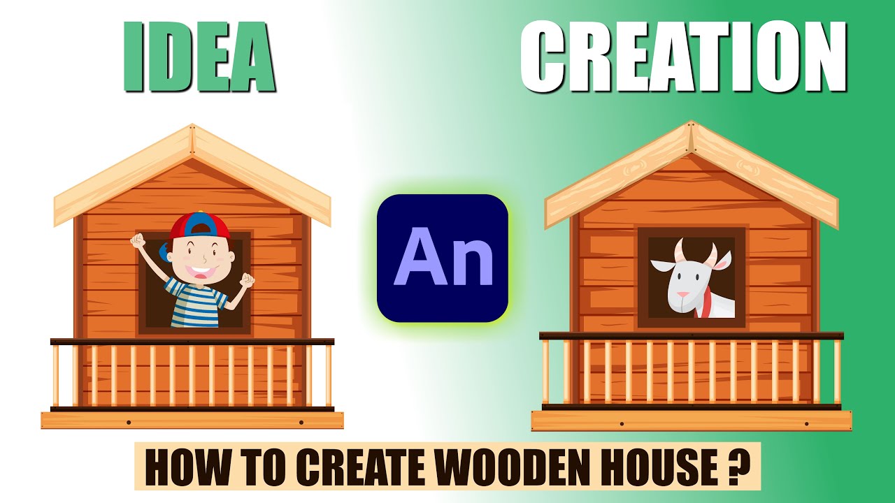 Wooden House Tutorial in Adobe Animate | Wooden House | Animation ...