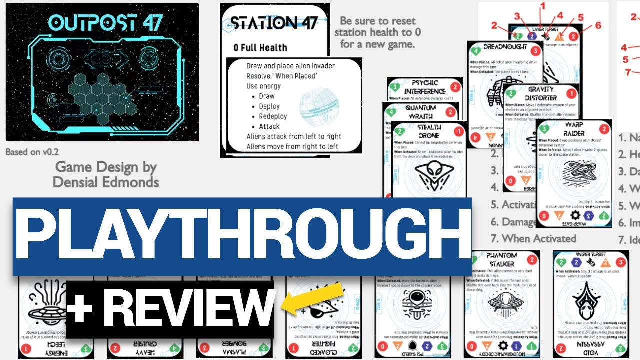 Outpost 47 (Free Solo Print & Play Game) - YouTube