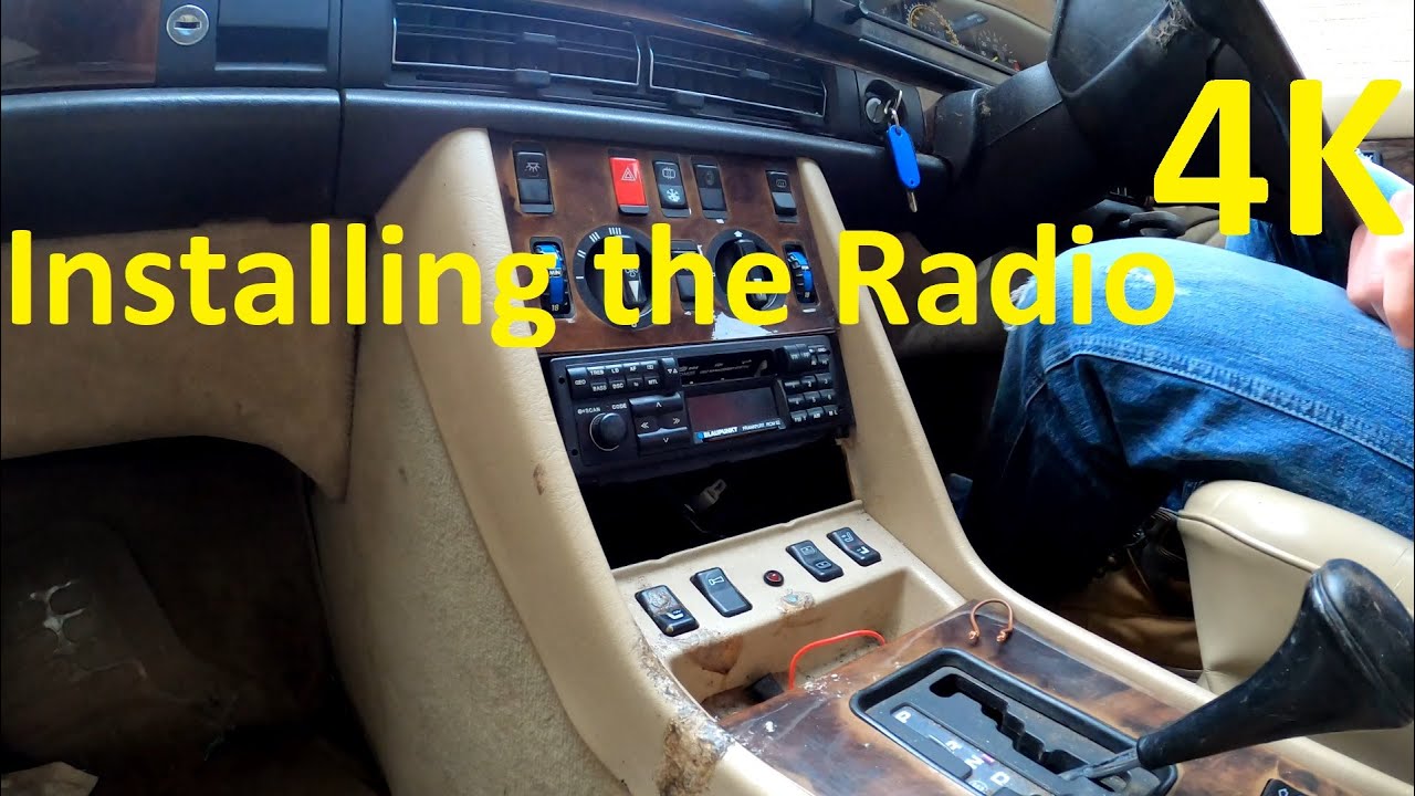 Cheapest Mercedes W126 560sel Ep19 - Installing my Blaupunkt Radio with ...