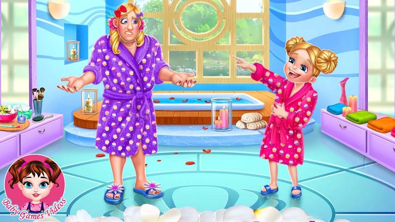 Spa With Daddy - Fun Game For Kids - Baby Games Videos - YouTube