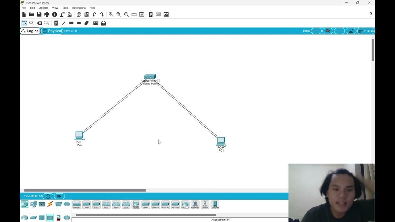tutorial membangun jaringan wireless menggunakan cisco packet tracer - YouTube