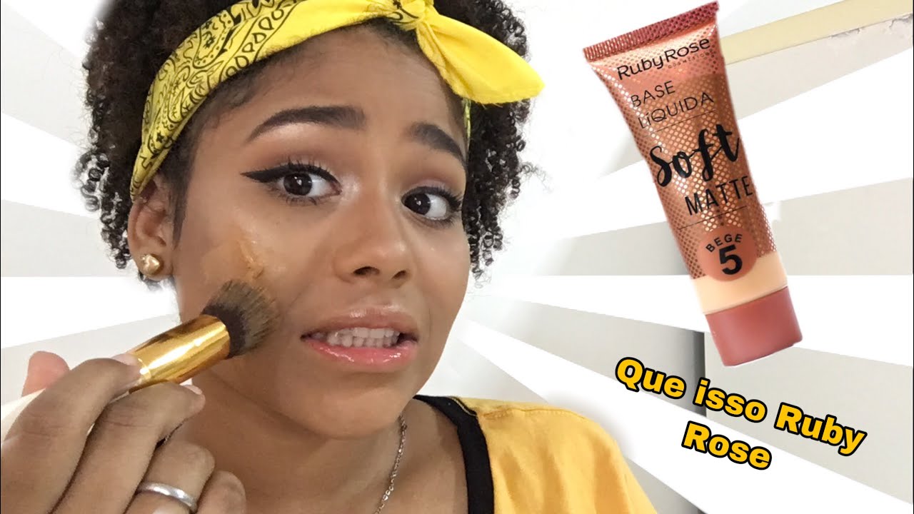 TESTEI A NOVA BASE DA RUBY ROSE | Soft Matte | Lari Makeup - YouTube