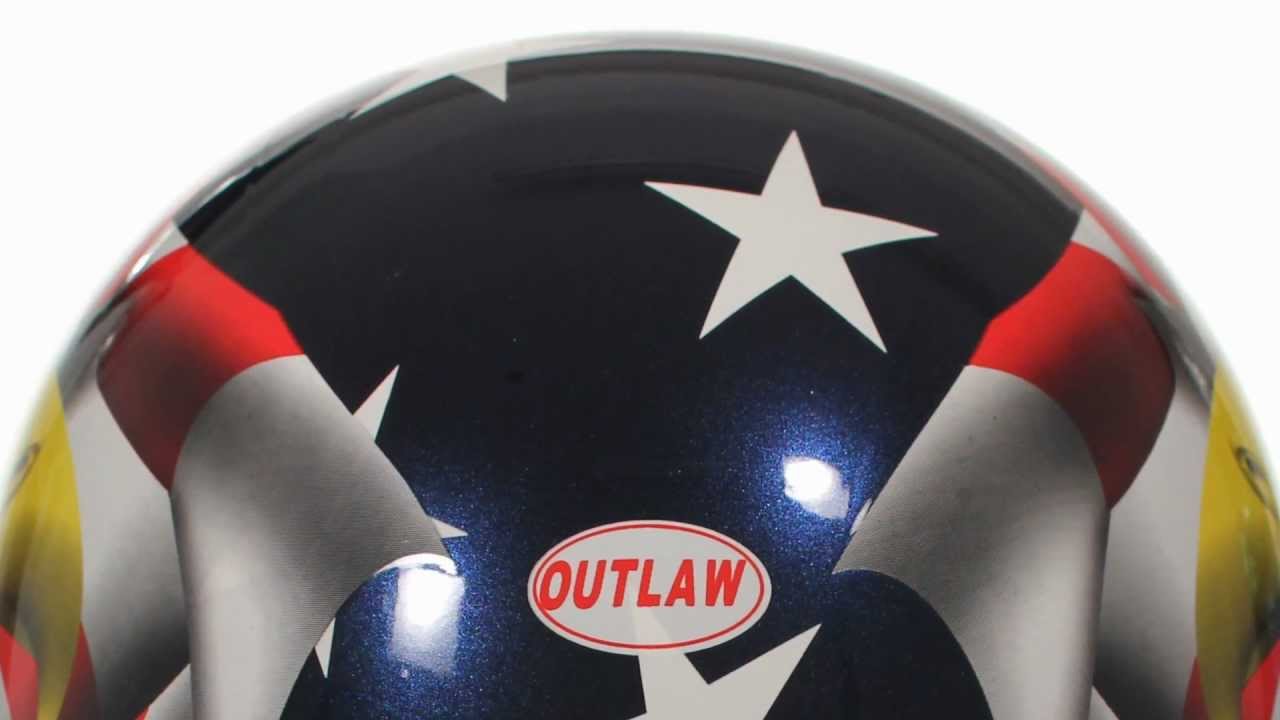 Outlaw T69-T70 American Eagle Flag DOT Half Helmet at LeatherUp.com ...