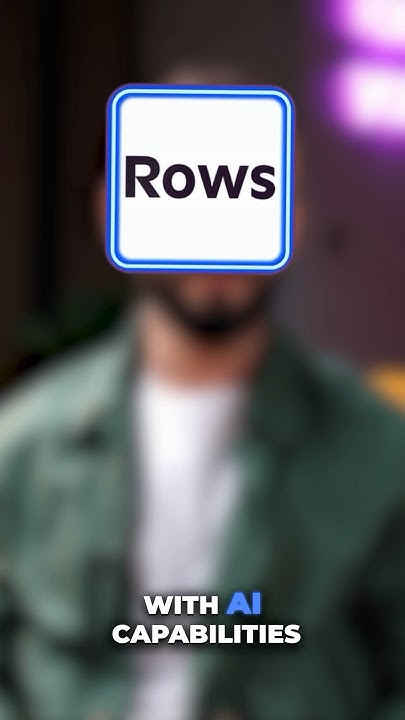 Use Rows AI instead of Excel to be more productive #ai - YouTube