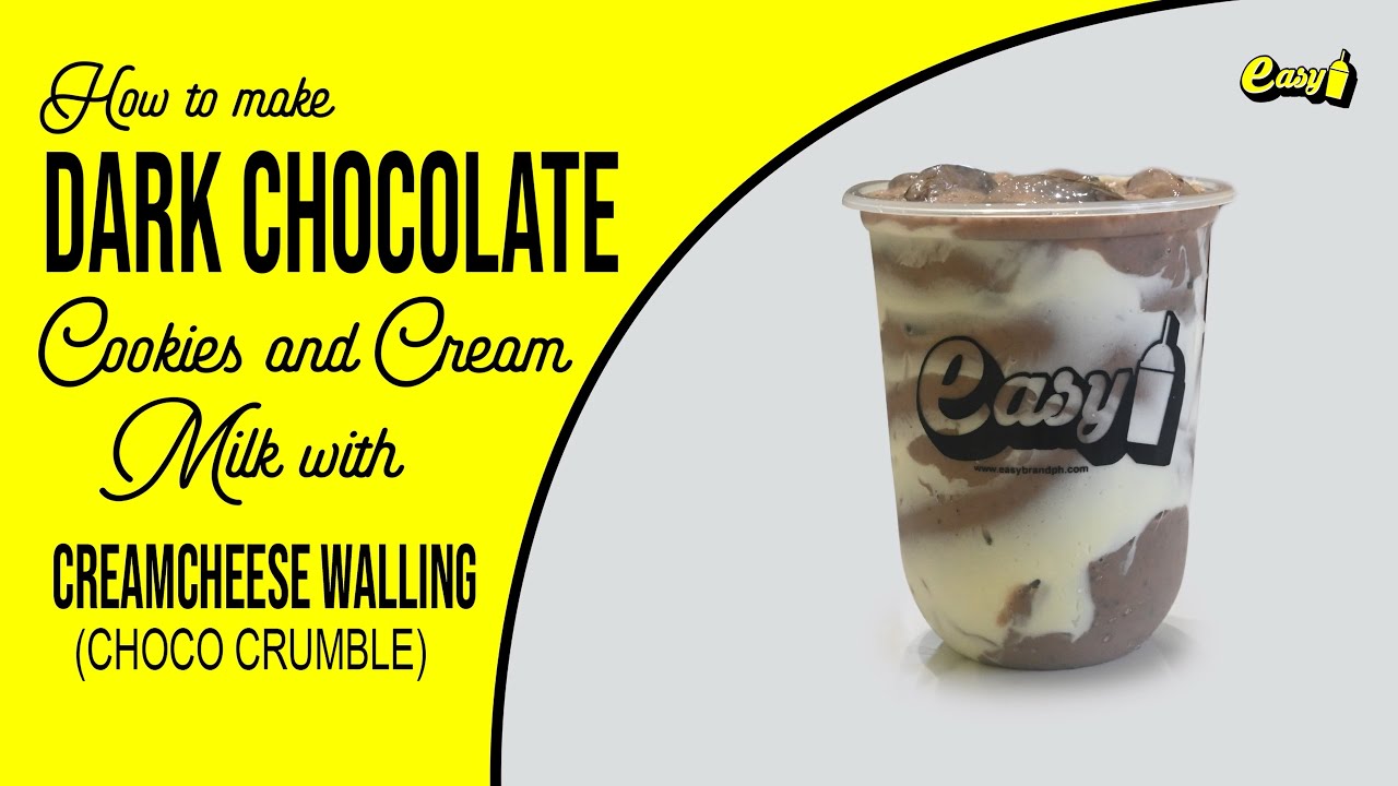 How to make Dark Chocolate Cookies & Cream Milk w/ Cream Cheese walling ...