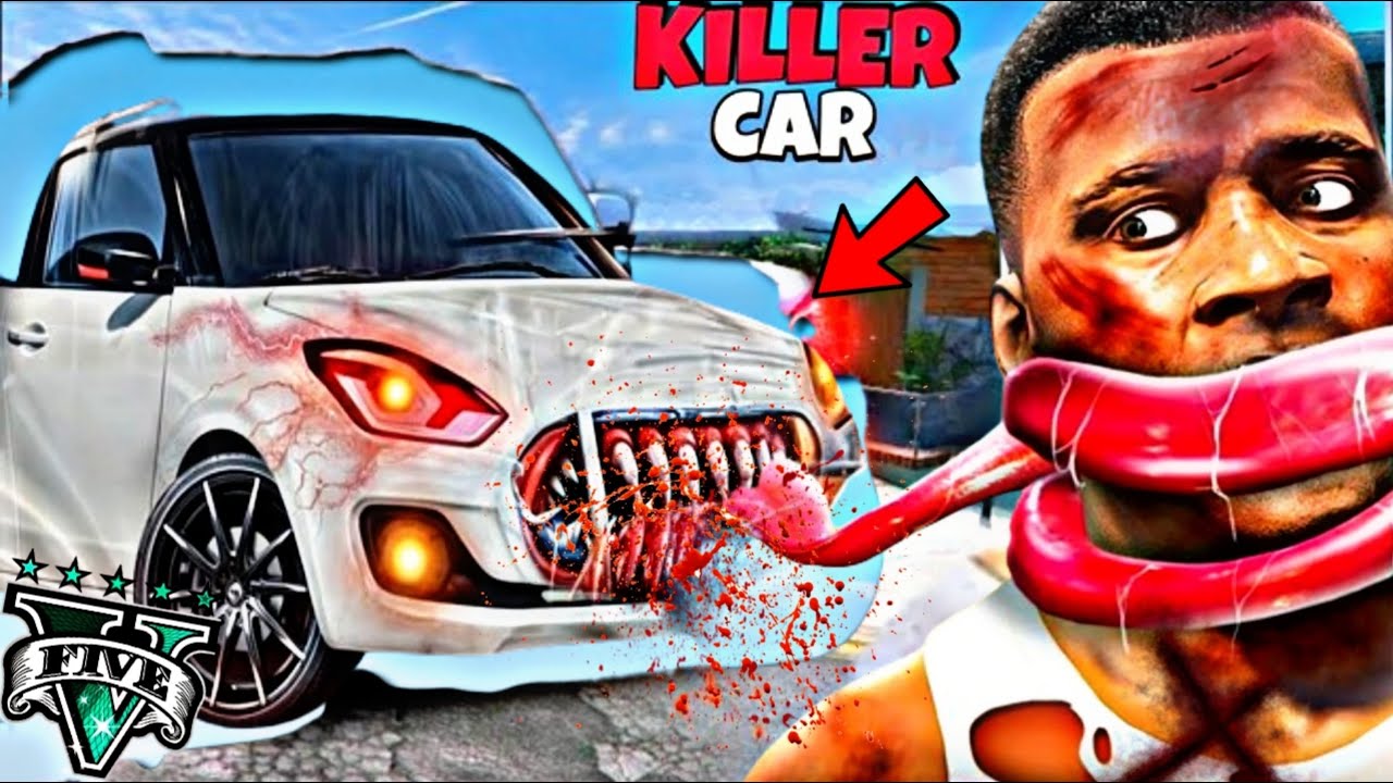 GTA 5 : Franklin Attacked By New Cursed Killer Car In (GTA V MOD ...