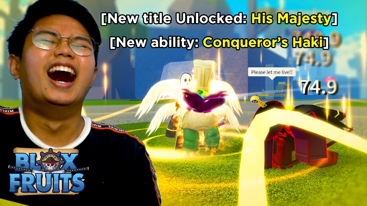 Blox Fruits - Conquerors Haki using SKY RACE V4 AWAKENING! (Epic ...