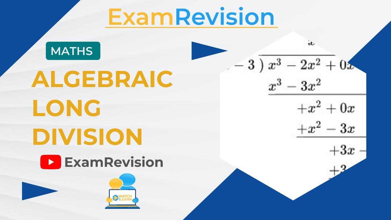 algebraic long division - YouTube