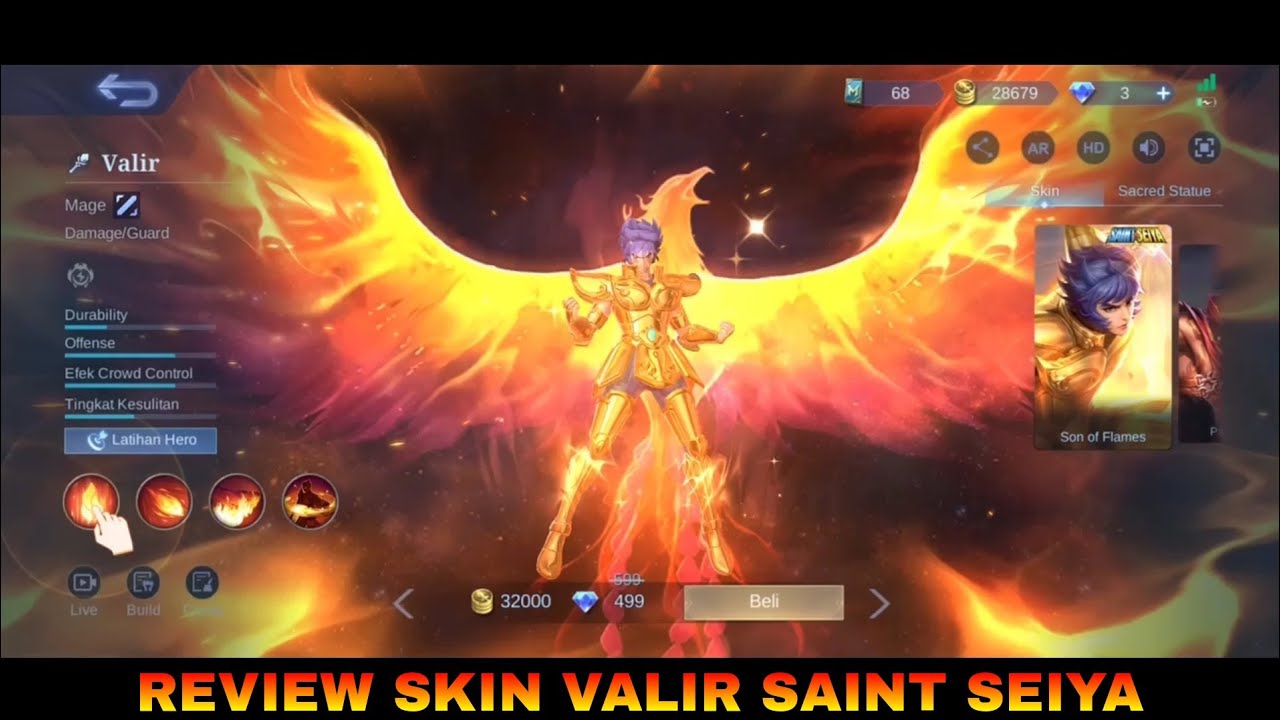 Review Skin Valir Saint Seiya - YouTube
