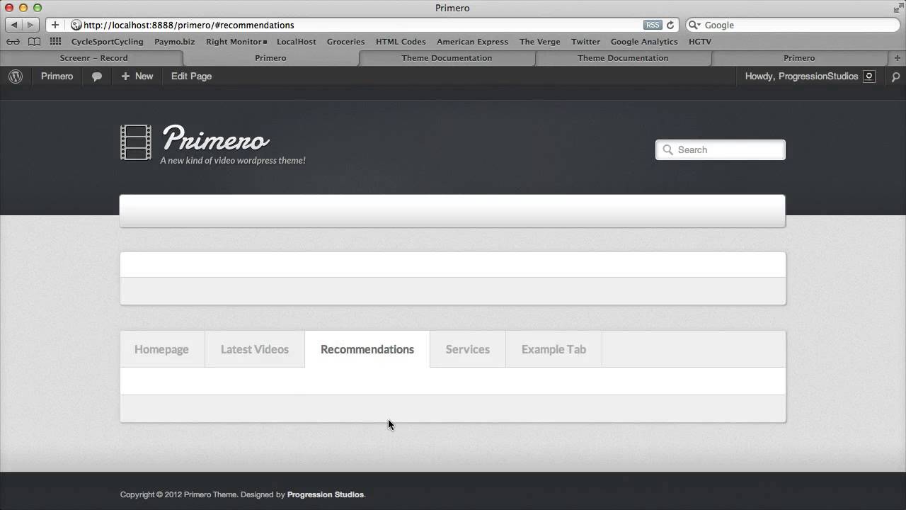 Primero Homepage Tabs Cont - YouTube