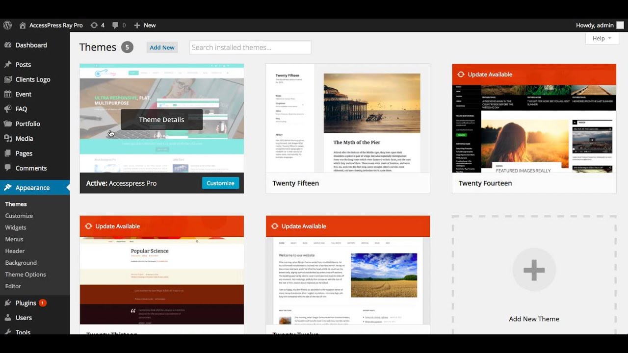 Best Premium WordPress Theme AccessPress Ray Pro - Installation Video | WordPress Tutorial - YouTube