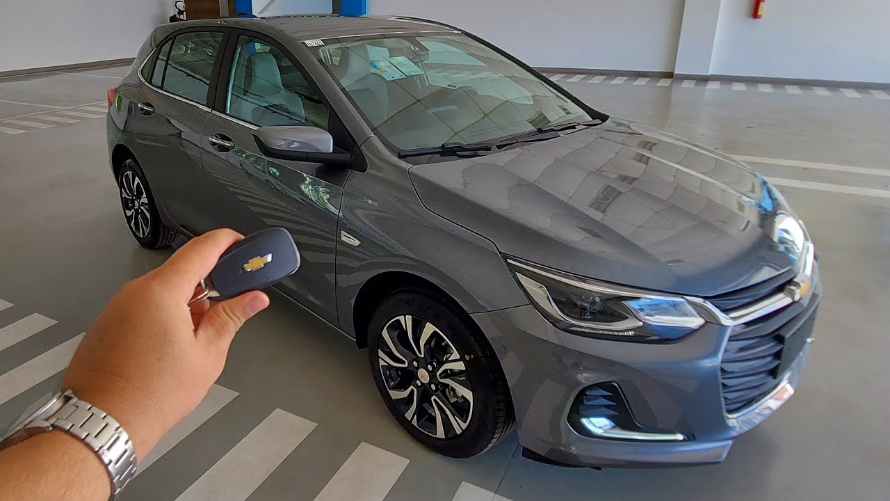 detalhes novo Chevrolet onix premier 2 cinza satin steel 2023 hatch ...