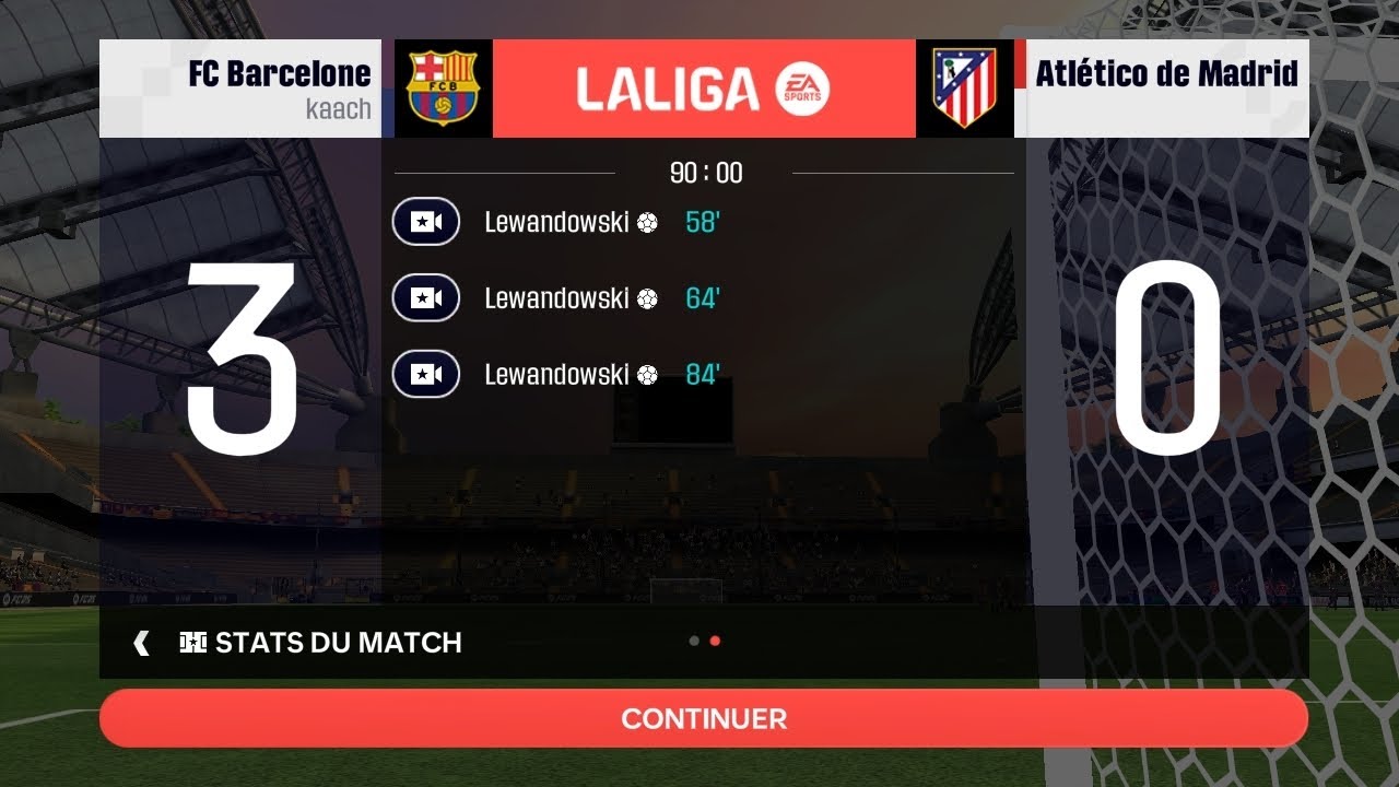 math FC BARCELONE VS ALTLÉTICO MADRID 🏟️⚽ VICTOIRE DE FC BARCELONE AVEC ...