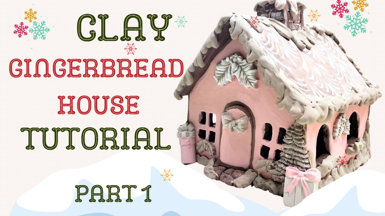 Hand built clay GINGERBREAD HOUSE from store bought cookie cutters! PART 1 - YouTube