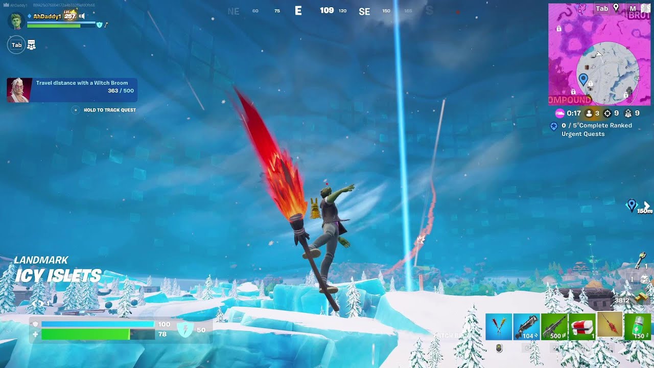 Travel distance with a Witch Broom Fortnite EASY - YouTube