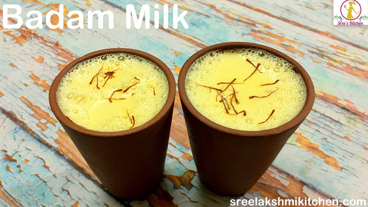 Badam milk | kesar badam milk recipe | recipe for badam milk - YouTube