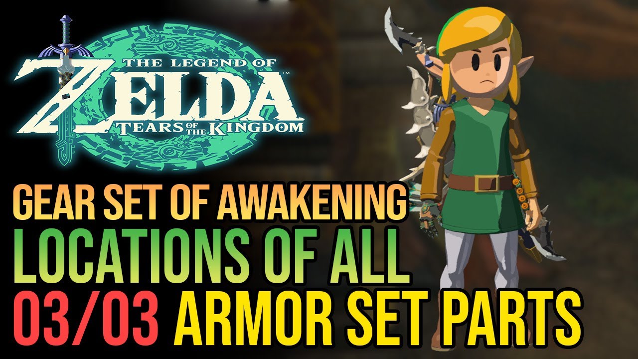 All Awakening Armor Set Parts Zelda Tears of The Kingdom - YouTube