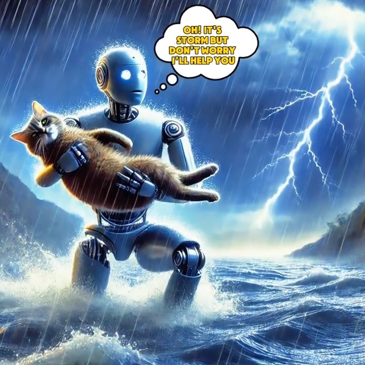 Can a Wild Robot Love? 🤔 ️ | A Cat’s Journey to Trust in the Wild 🌲🐾 ...