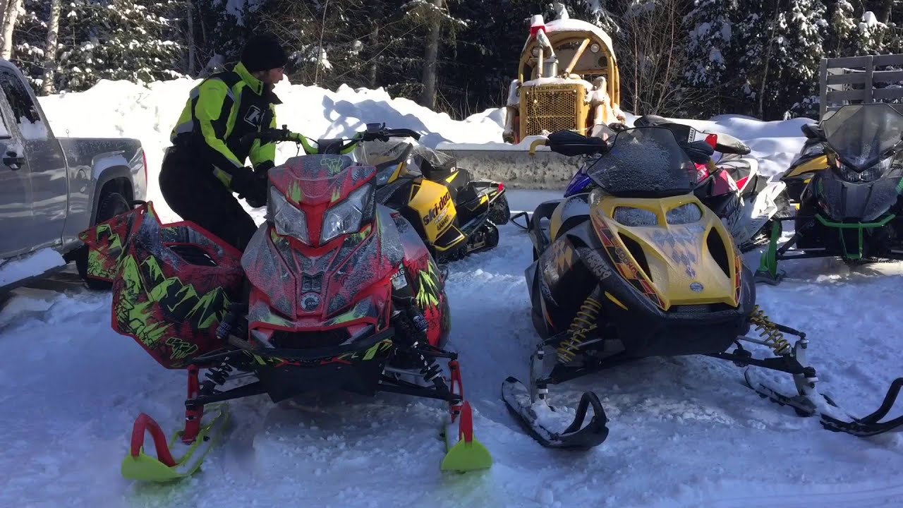 Starting the Freeride 800 etec at -40 - YouTube