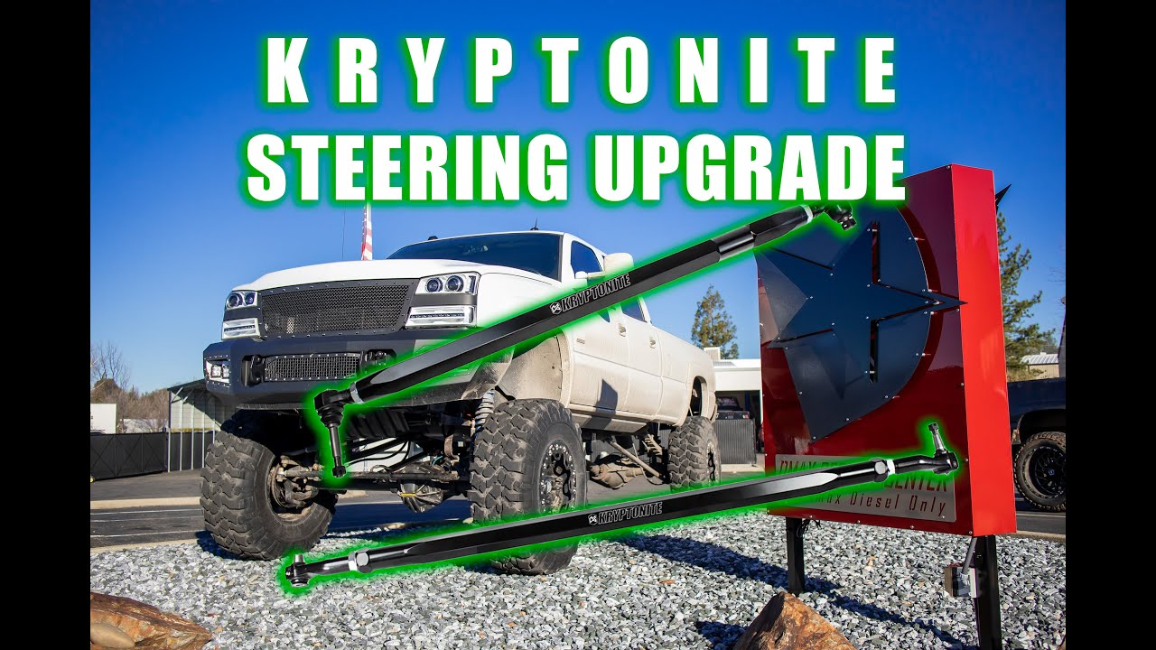 Kryptonite Steering on our Straight Axle Swapped LLY Duramax - YouTube