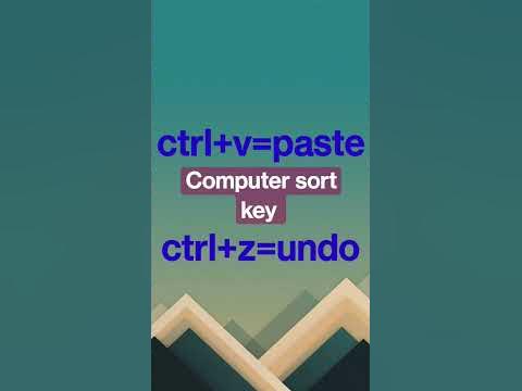 computer sort key #cscregistration2022 - YouTube