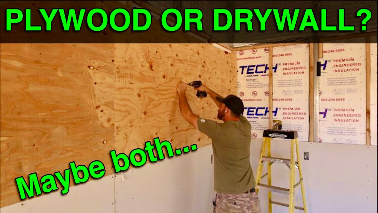 Sheathing The New Shop With Plywood AND Drywall! | Walker's Woodworks ...