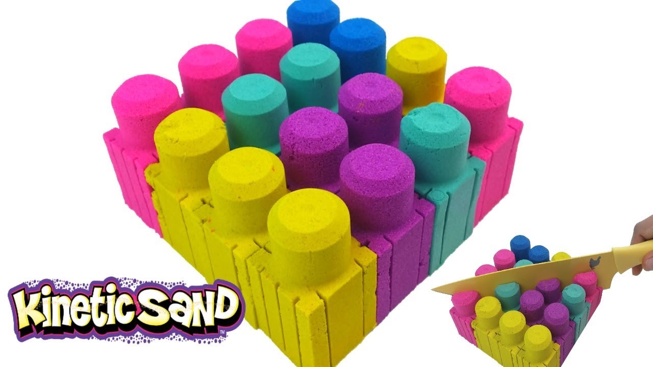 Kinetic Sand DIY Rainbow Blocks Giant Legos How to Make Nursery Rhymes ...