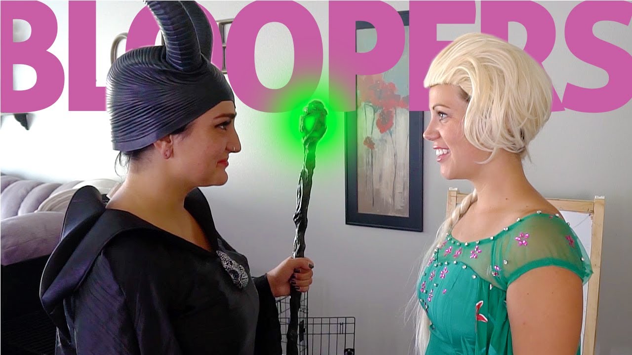 Elsa vs Maleficent BLOOPERS & Outtakes - YouTube