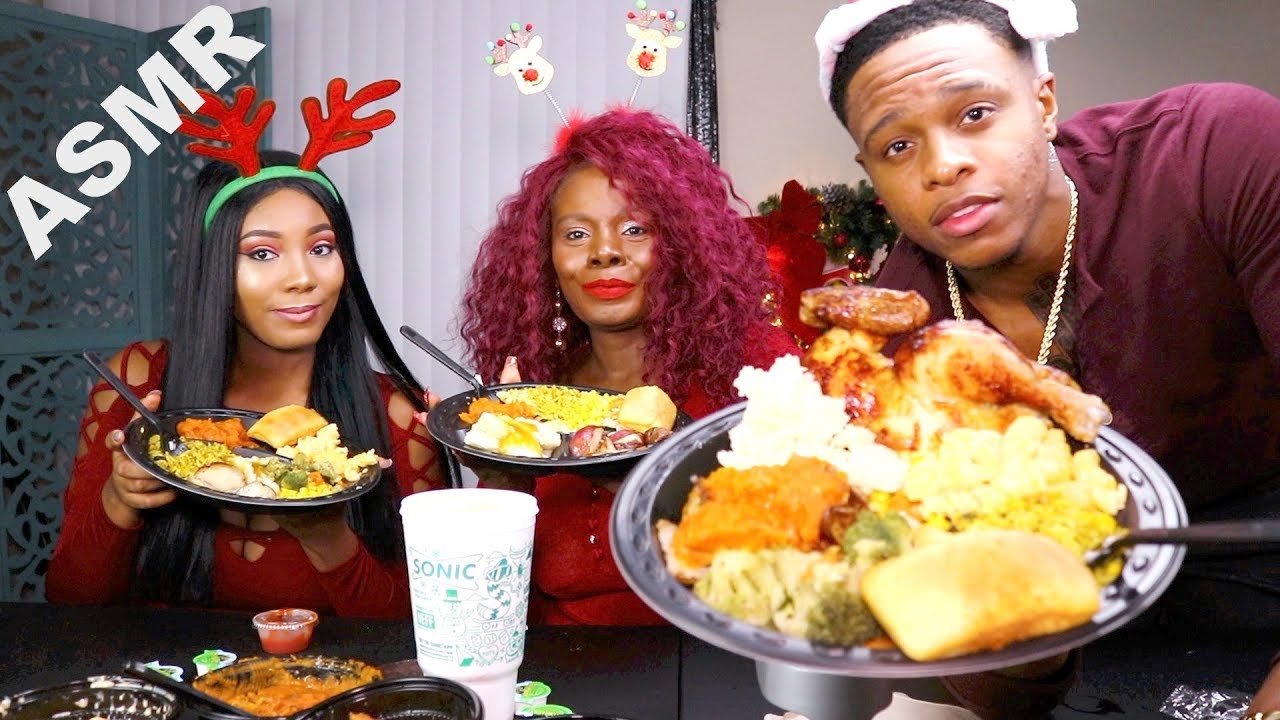 StoryTime Dinner ASMR Eating Sounds Feast | Lip Smacking Good December ...