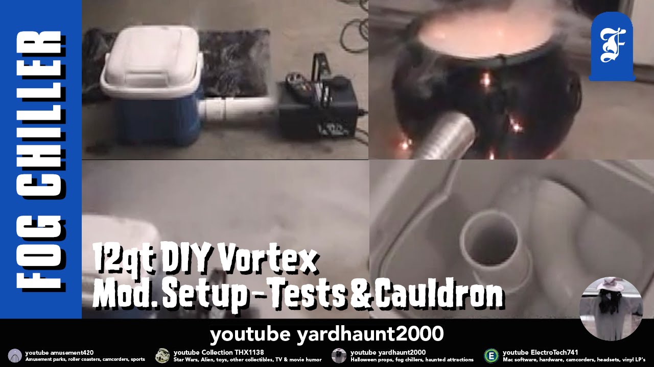 FOG CHILLER Vortex DIY 12qt Modified Setup Tests & Cauldron - YouTube
