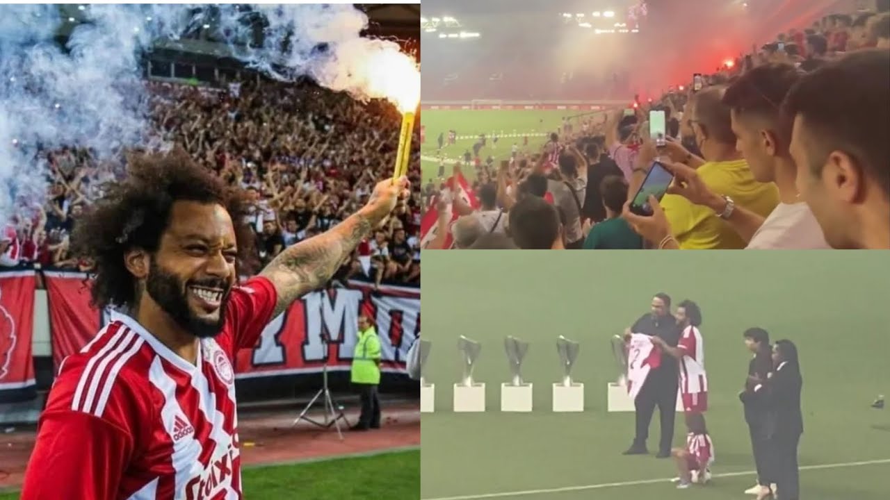 Marcelo presentation at Olympiacos after arrival,Marcelo's grand ...