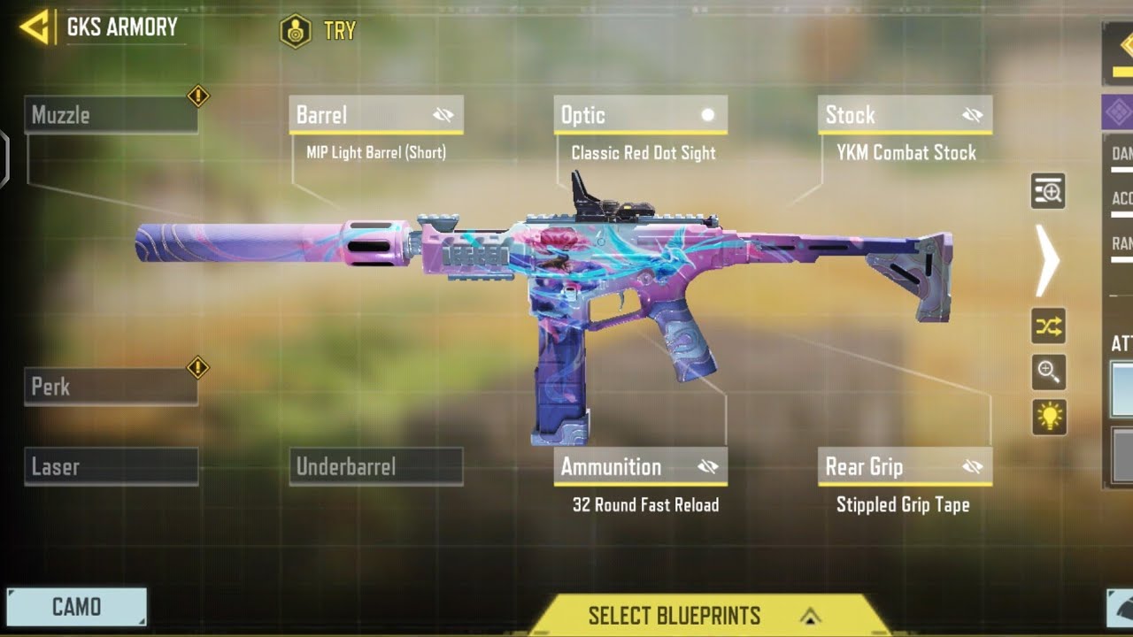 NEW SKIN GKS ( SMG ) BEST BUILD UP IN COD MOBILE ☕ - YouTube