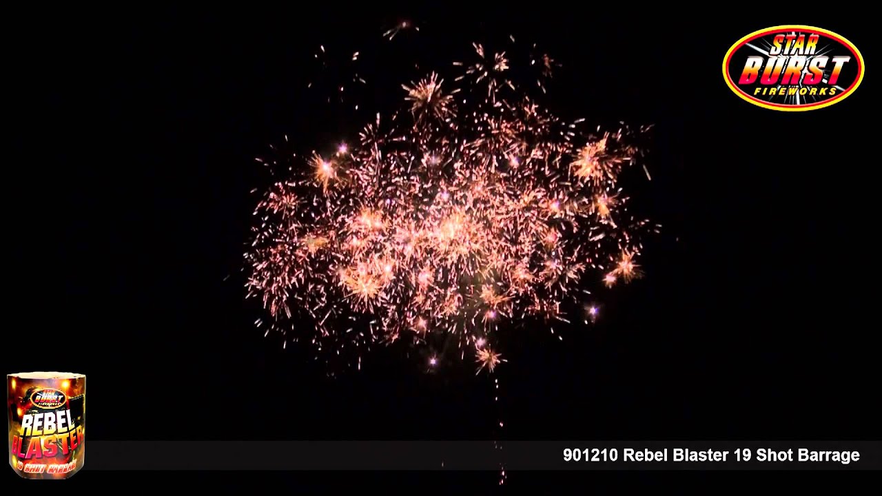 Pyro Magic Fireworks - 901210 Rebel Blaster 19 Shot Barrage - YouTube