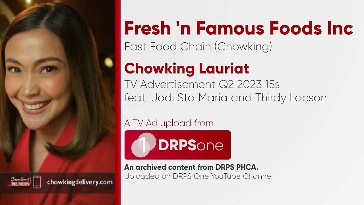 Chowking Lauriat TV Ad Q2 2023 15s with Jodi Sta Maria and Thirdy Lacson (Philippines) - YouTube