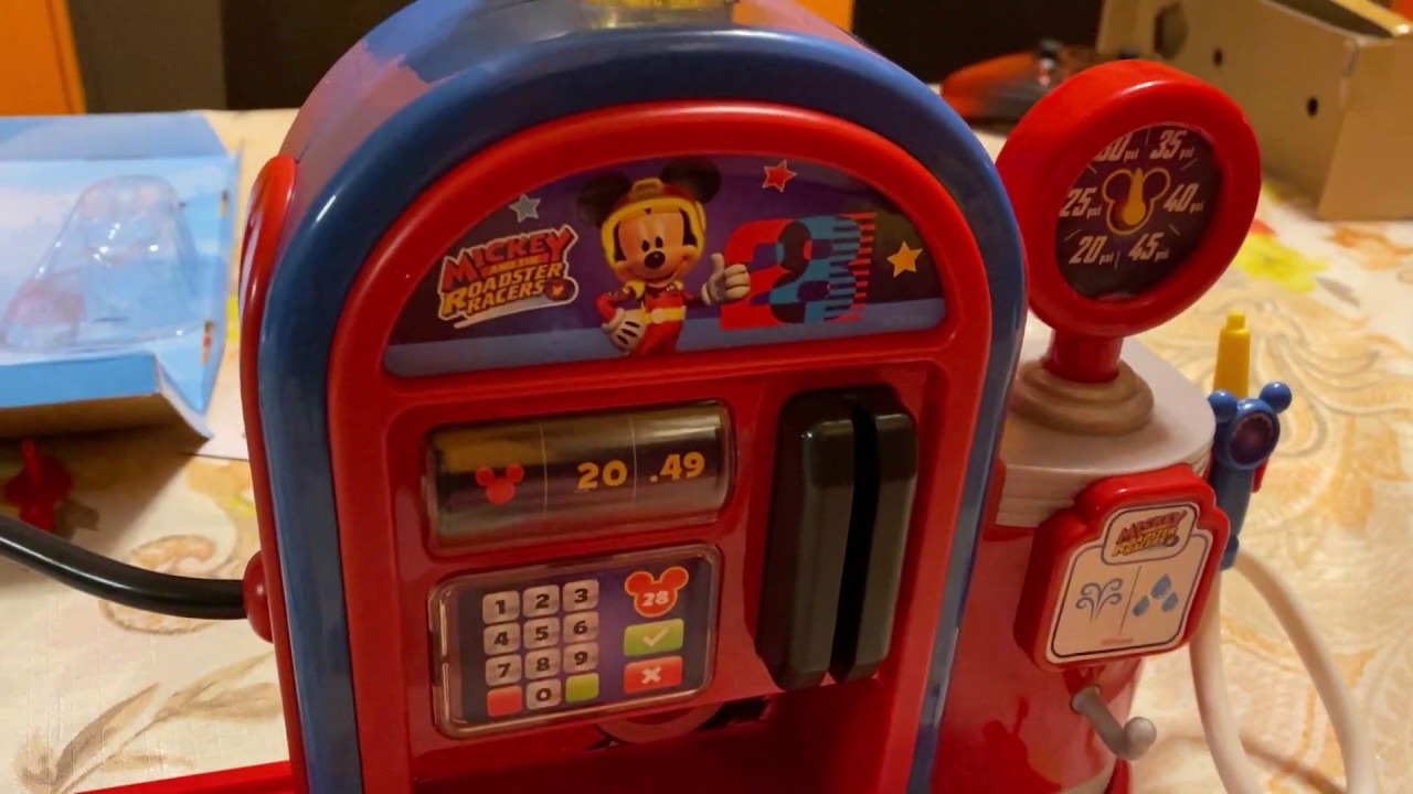 Mickey Mouse Gas Station Toy - YouTube