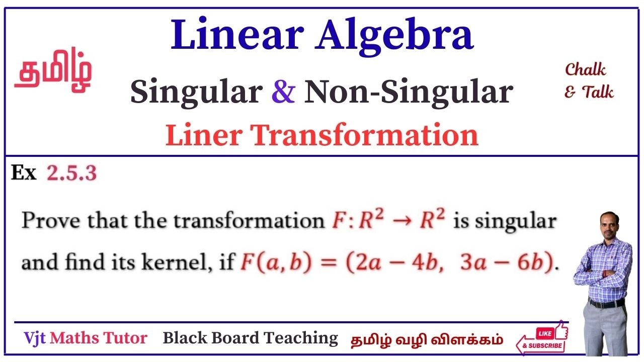 Singular and Nonsingular Linear Transformation | Linear Algebra ...