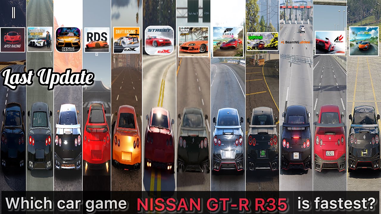 NISSAN GT-R R35 in AR, CM, DD, RDS, CarX DR 2, CarX Street, DZO, FH5 ...
