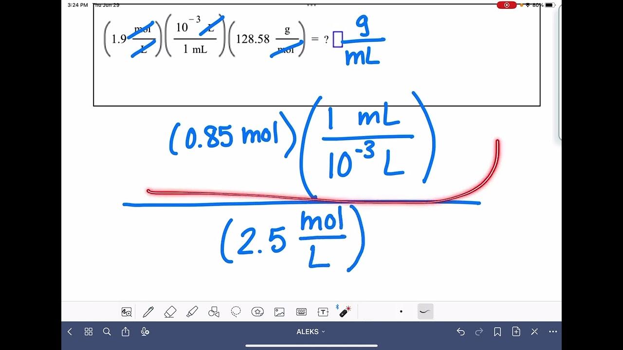 ALEKS: Predicting the units of the solution to a basic quantitative problem - YouTube