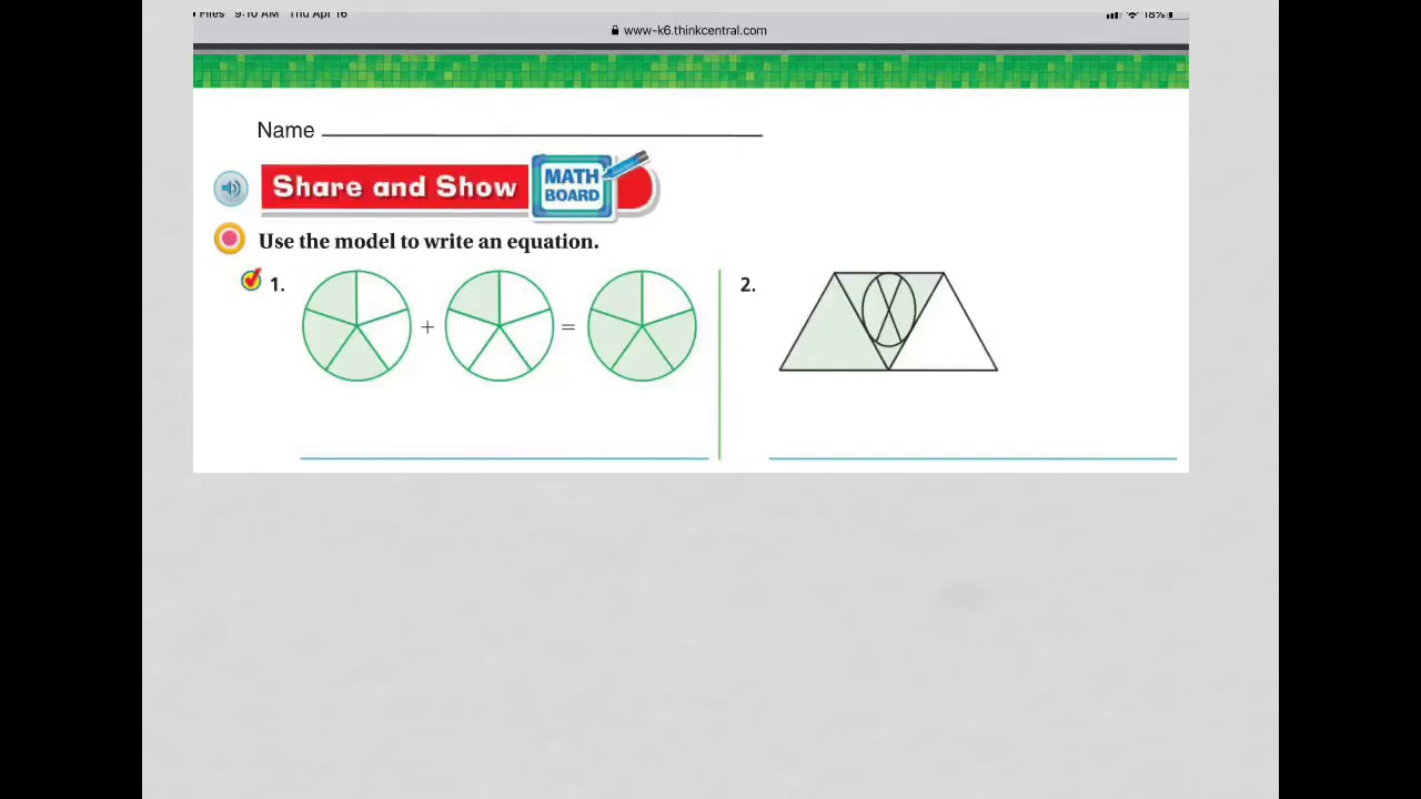 Lesson 7.1 Add and Subtract Parts of a Whole - YouTube