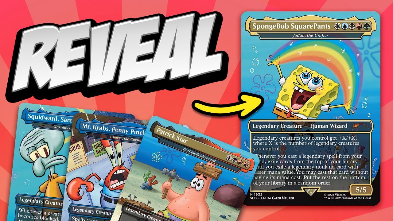 Spongebob Squarepants X Magic The Gathering REVEALED! 18 Cards Secret ...