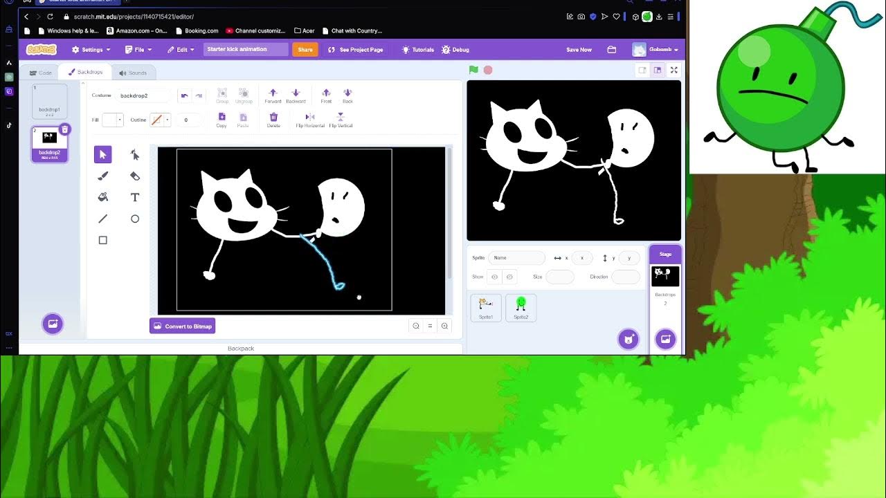 Scratch fight animation (: - YouTube