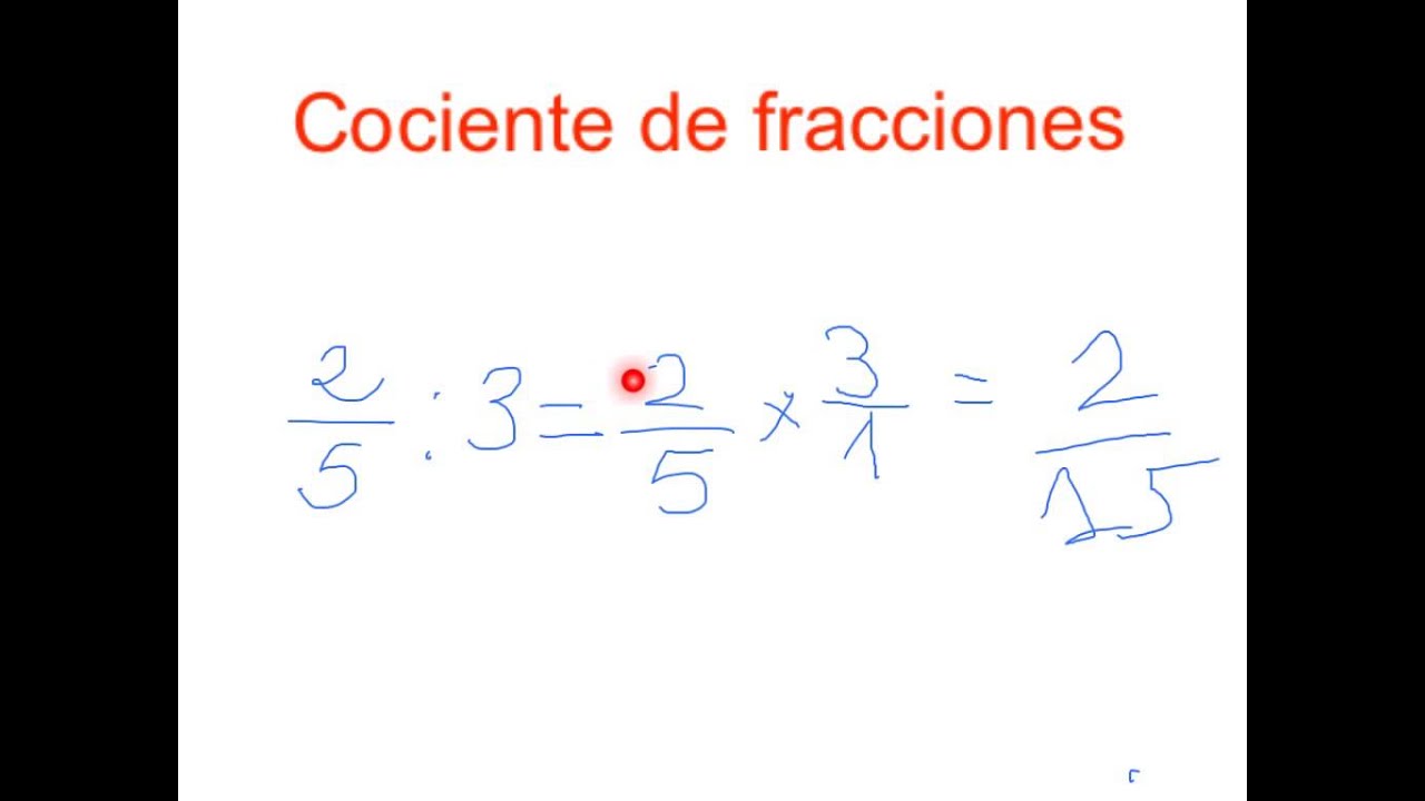 Cociente de fracciones - YouTube