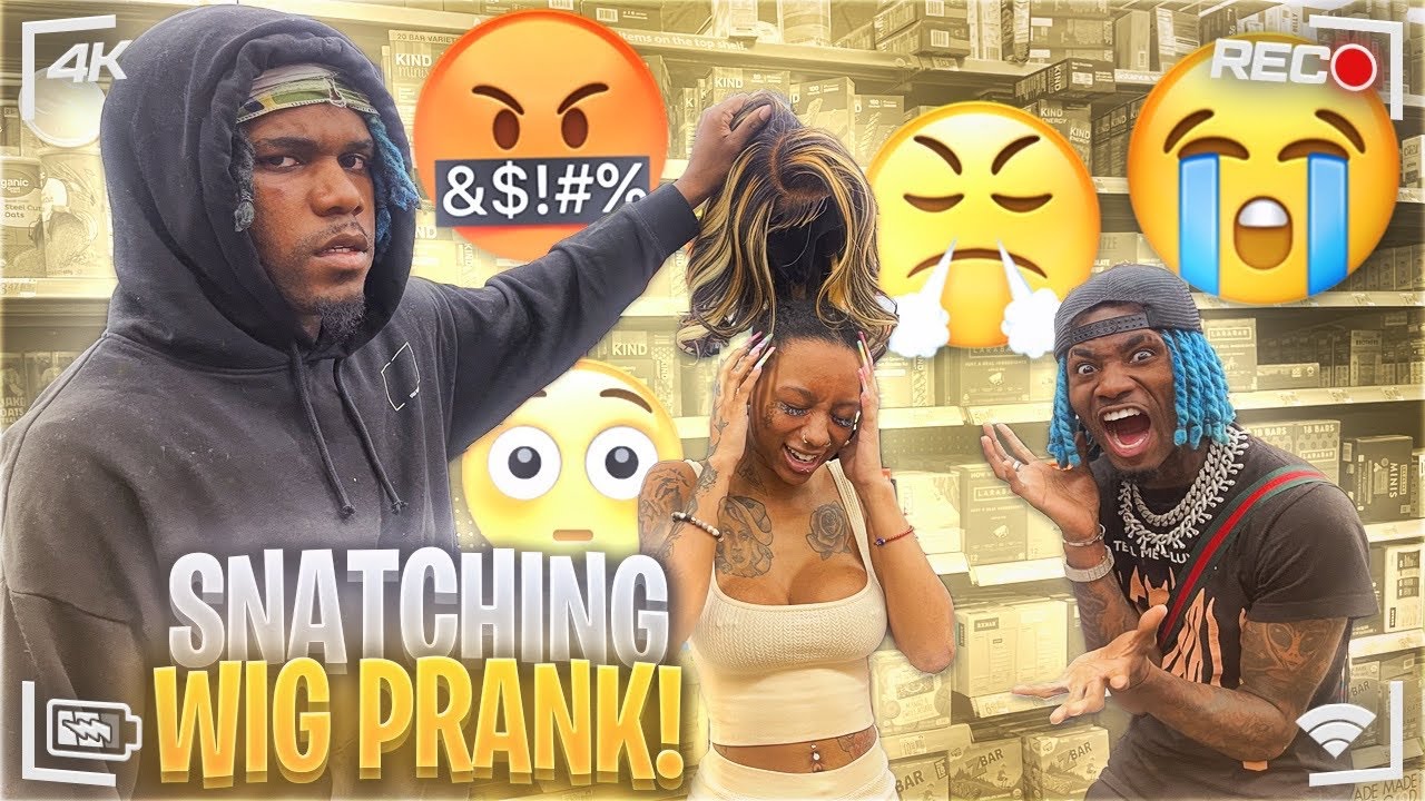 WIG SNATCHING PRANK IN PUBLIC!!! - YouTube