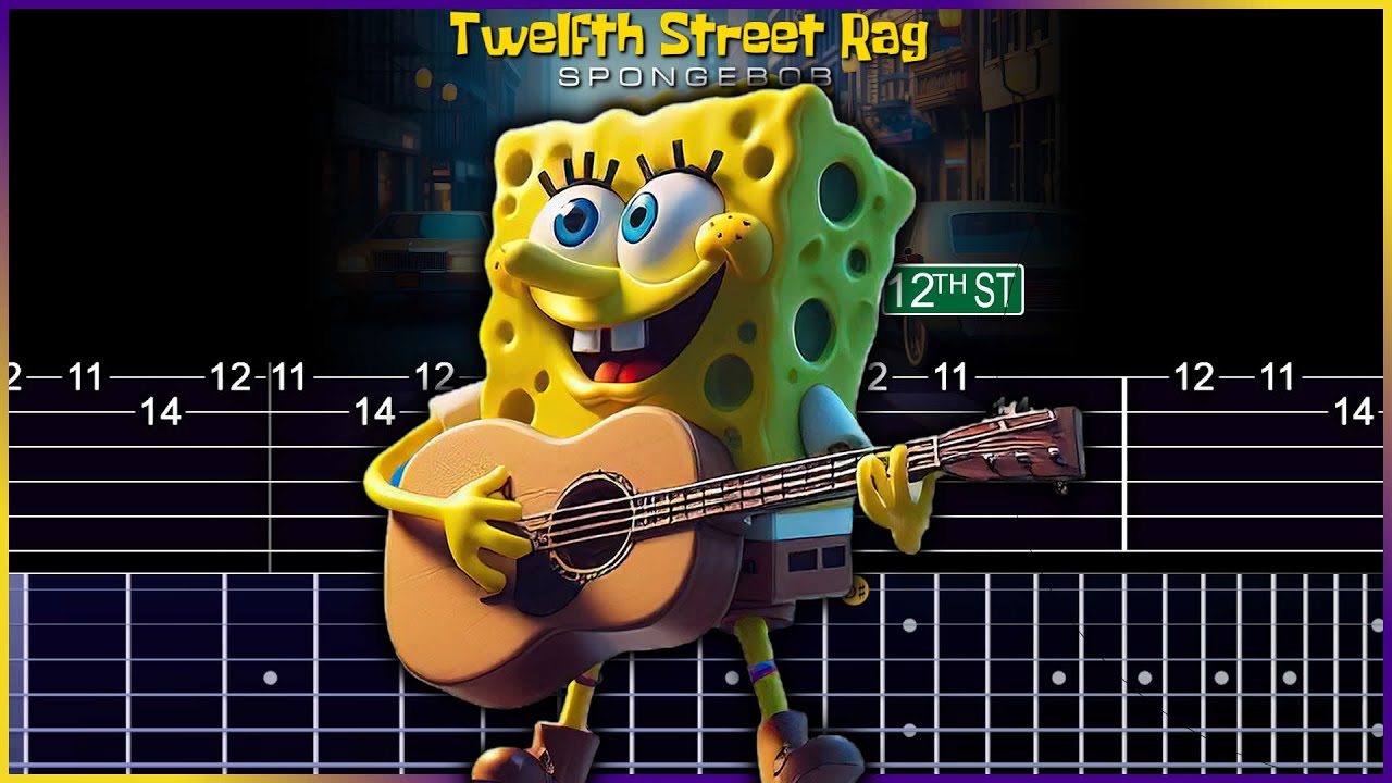 Twelfth Street Rag Spongebob Easy Guitar Tab For Beginners - YouTube