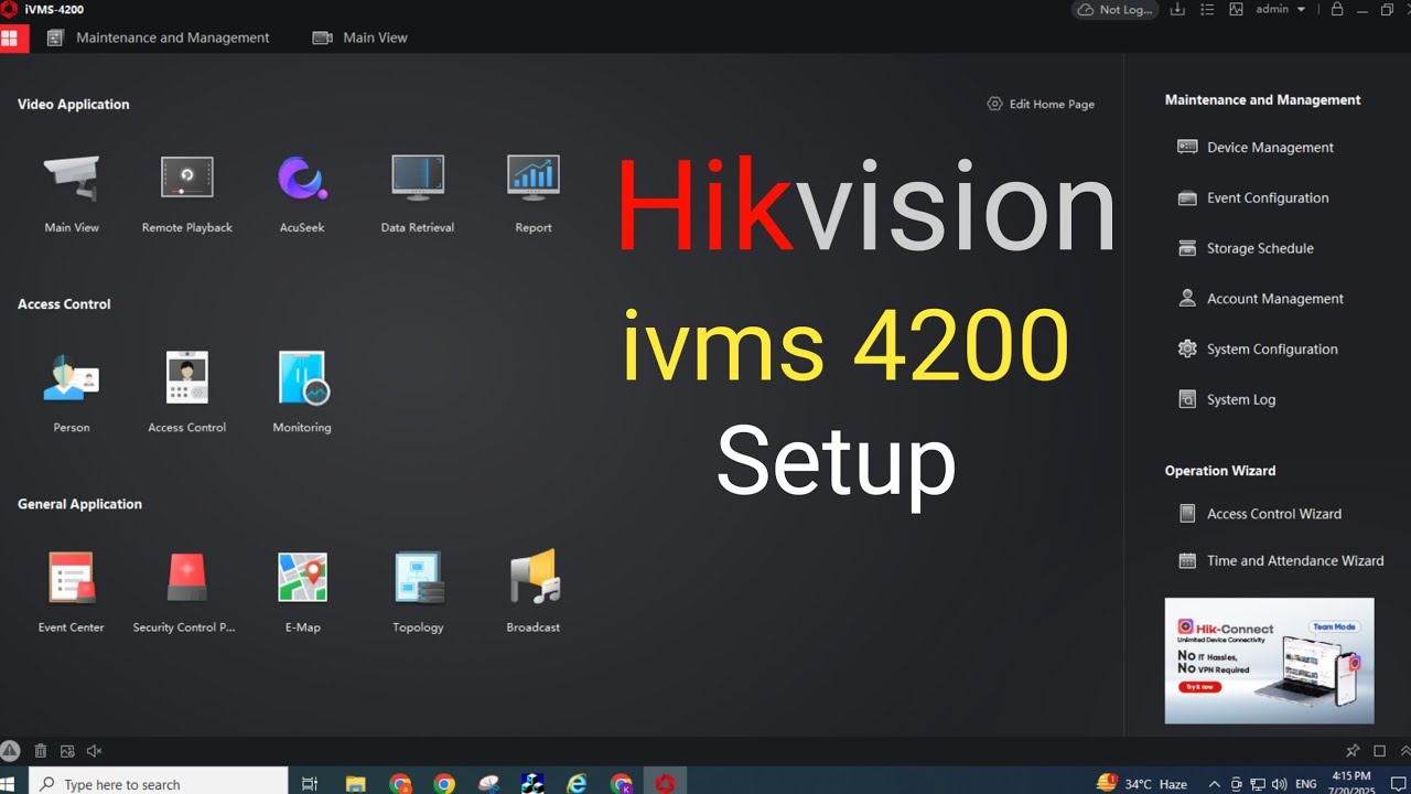 Hikvison IVMS 4200 Full Setup | Hikvison NVR access other network ivms ...