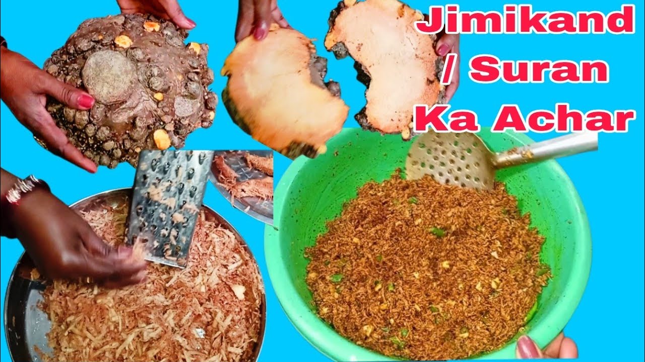 "How to Make Suran Ka Achar | Delicious Elephant Foot Yam Pickle Recipe ...