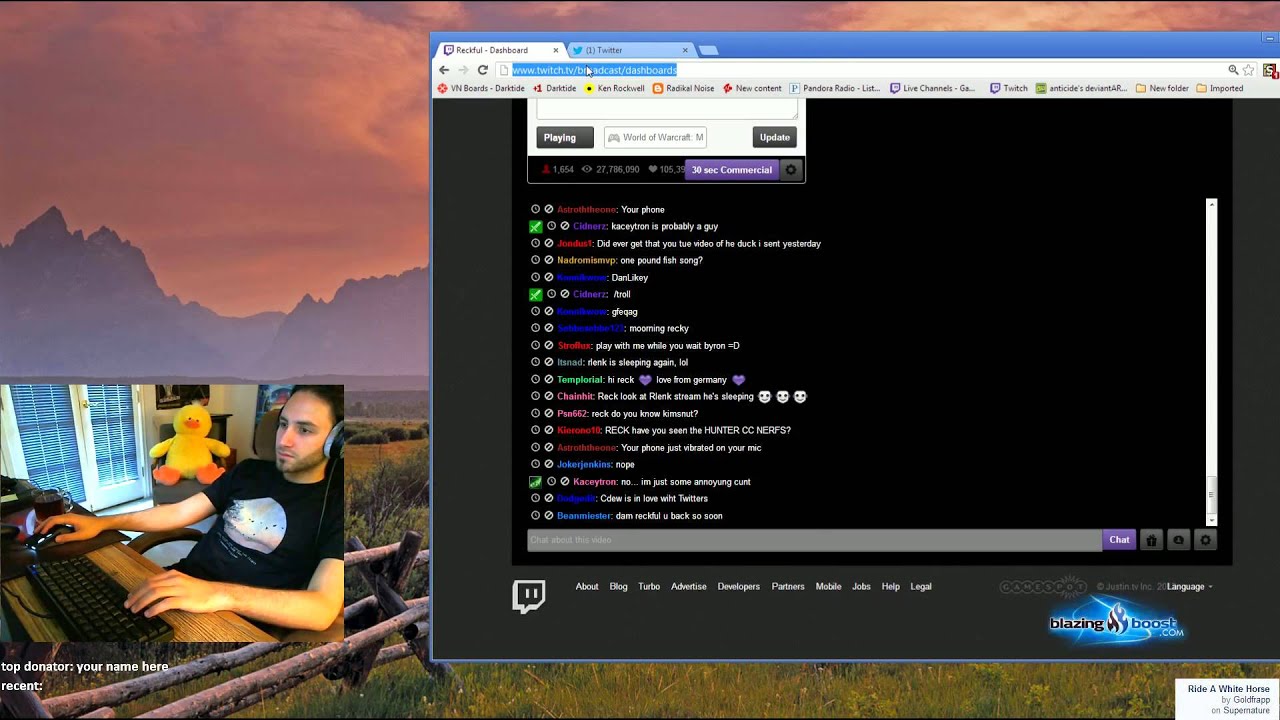 Reckful - trying some 1v2s on rogue - twitter.com/ByronBernstein for ...